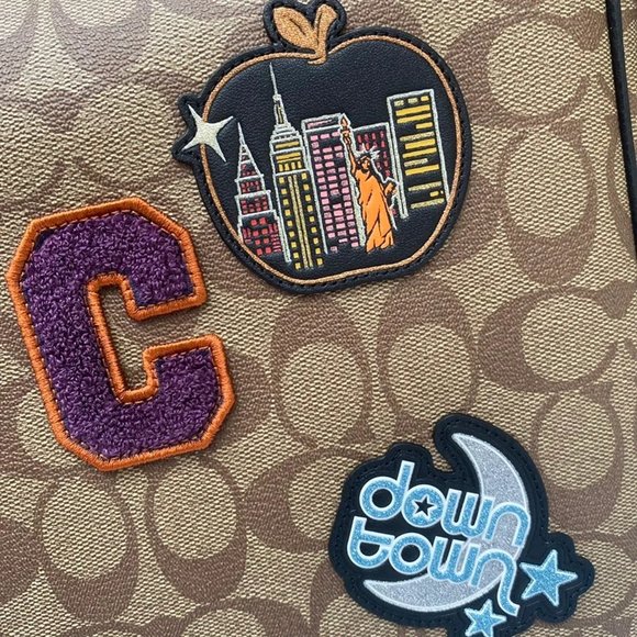 Coach | Bags | Nwt Coach C699 Ellie File Bag In Signature Canvas With Disco Patches Bag | Poshmark